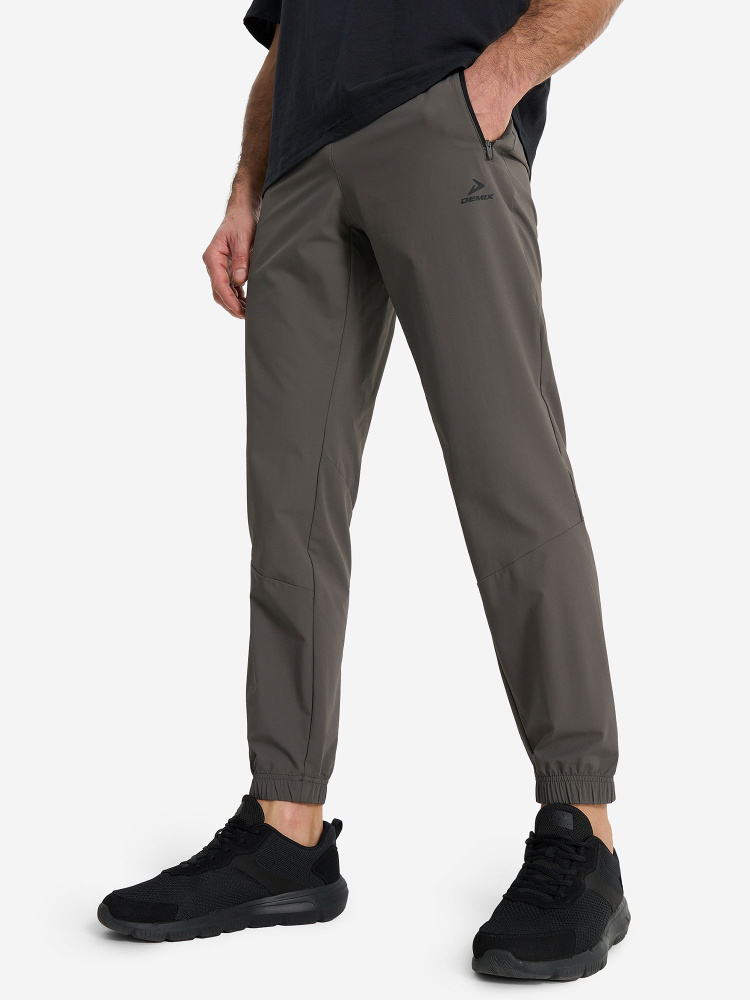 Брюки Мужской Demix серый Полиамид, Эластан Спортивный, размер 50 Без ...