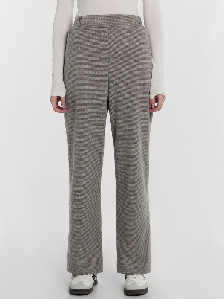 Брюки Женский Mark Formelle палаццо коричневый большие размеры Милано Повседневный, размер 52 ...