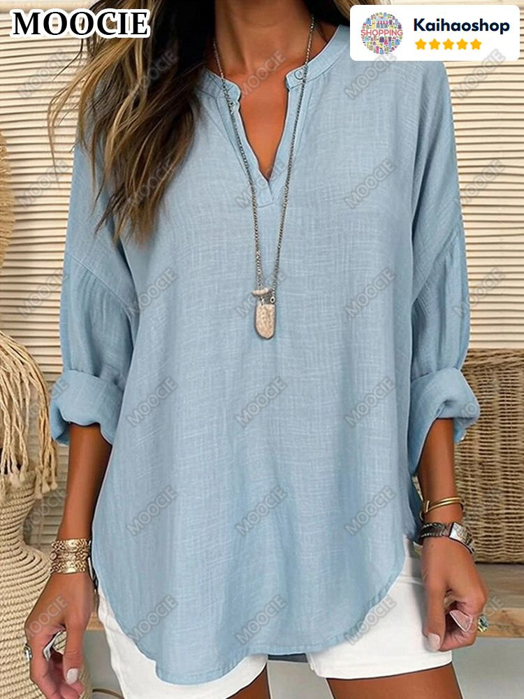 Рубашка Женский MOOCIE небесный Длинный Хлопок, размер 56 облегающий Пуговицы Китай купить c ...