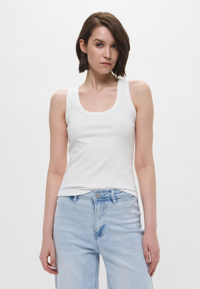 Топ Женский SELA ванильный, размер 48 Повседневный Китай купить c доставкой на OZON по низкой ...