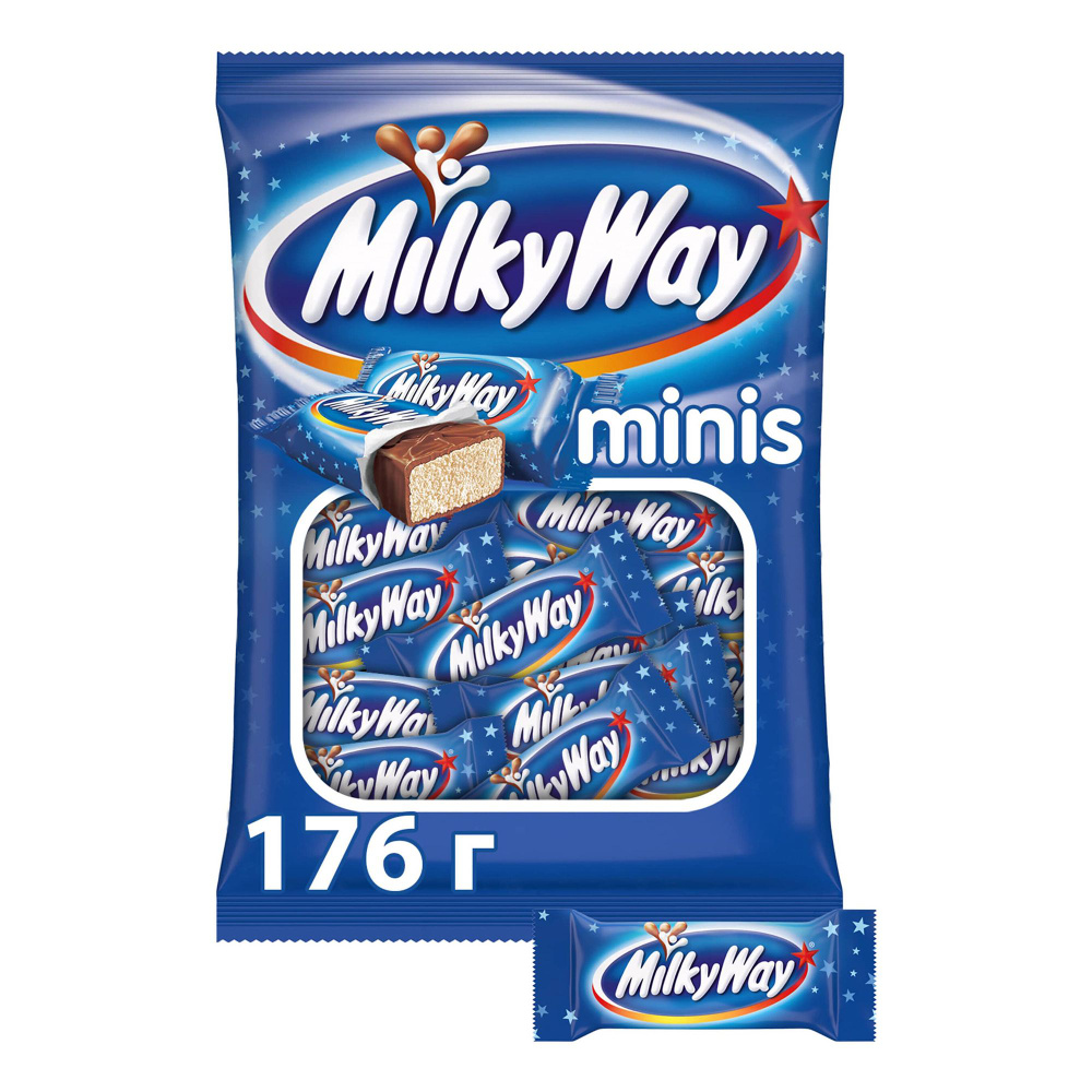 Батончик Milky Way Minis шоколадный с суфле 176 г купить на OZON по ...