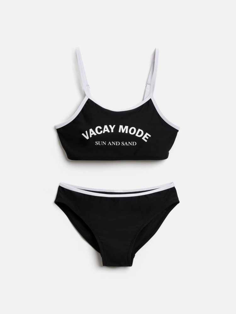 Купальник раздельный Девочки Acoola черный, размер 158, 164 Плавание, Аквааэробика Китай Без ...