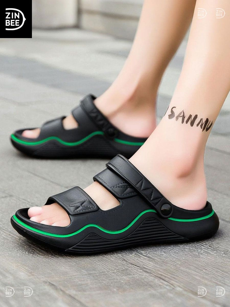 Босоножки Мужской ZinBee Стандартный низкий (до 4 см) EVA, размер 41, 42 Открытый нос Лето Китай ...