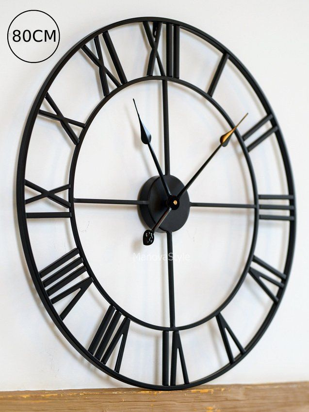 Часы Настенные Большие Бесшумные Лофт Металл 3d 80 см купить C доставкой на Ozon по низкой цене