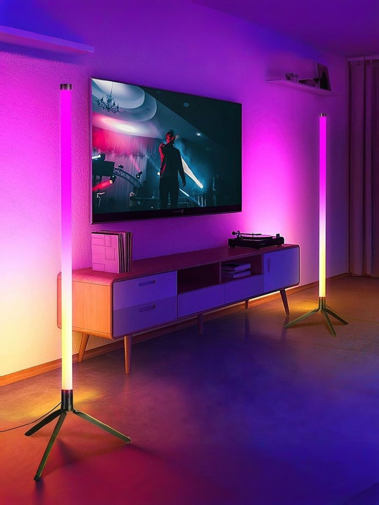 Светодиодные светильники 2 штуки напольные лампы неоновые RGB LED ...