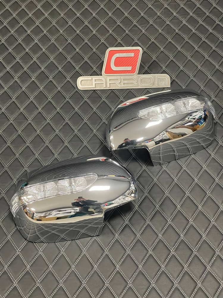 Накладки на зеркала с повторителем для Toyota Hilux Surf 215 (2002-2009 ...