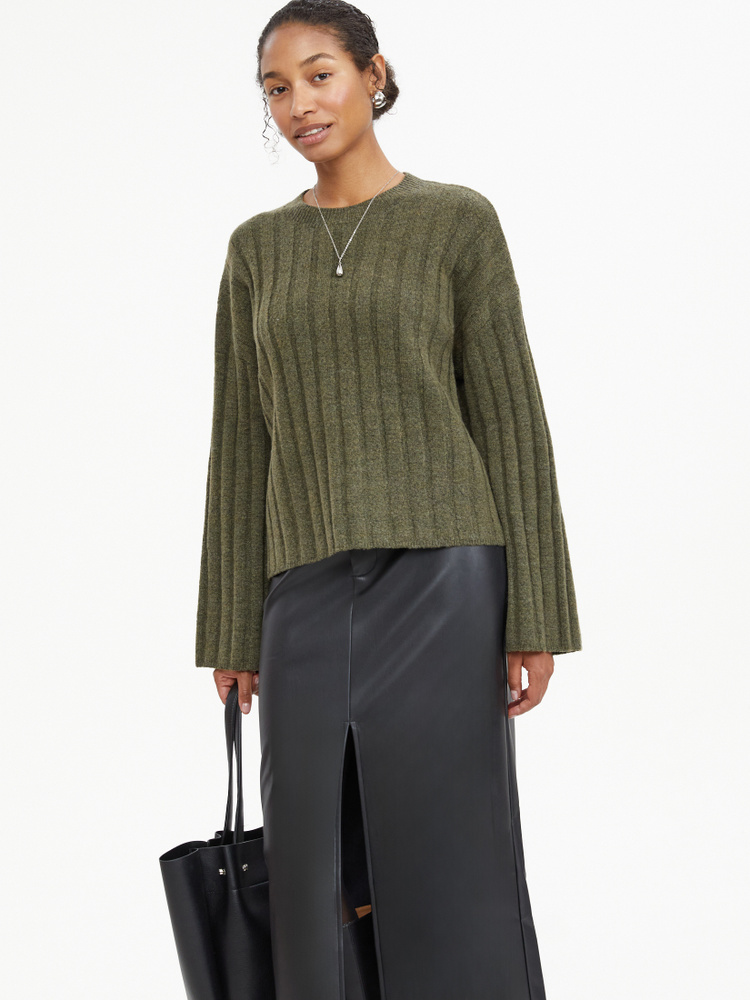 Свитер Женский nice&easy хаки Нейлон, Акрил, размер 42 Длинный Китай ...