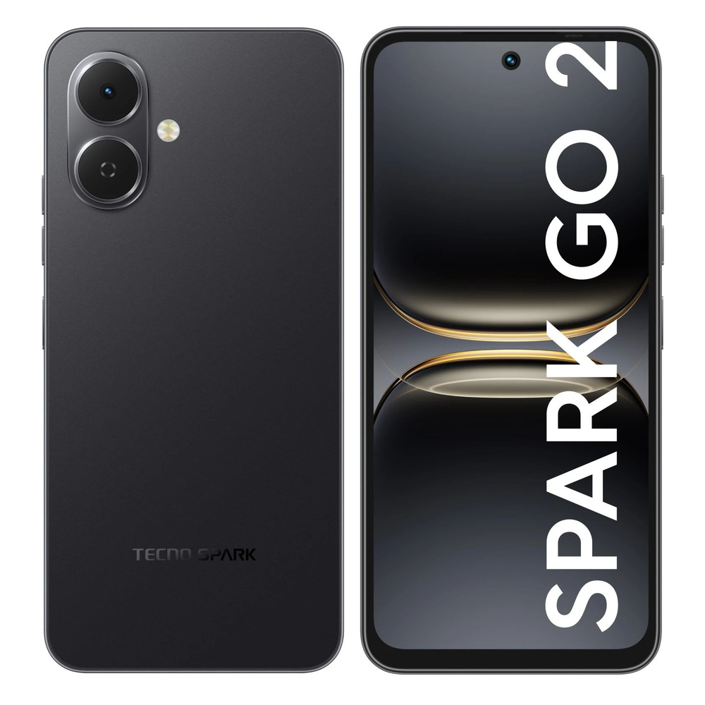 Смартфон Tecno KM4 SPARK Go 2 128 ГБ 4 ГБ Черный 6.67 IPS KM4-4-128 ...