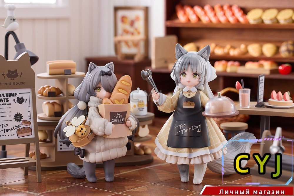 RIBOSE Аниме фигура/Decorated Life Collection Bakery Cat and cat combination style/CYJ купить на ...