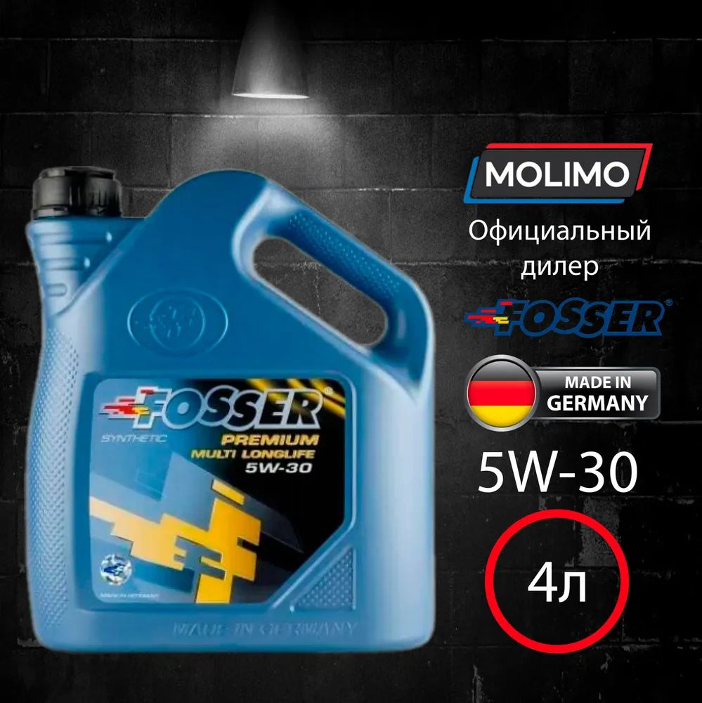 Масло моторное Fosser Premium 5W-30 Синтетическое 4 л 10844l купить c ...