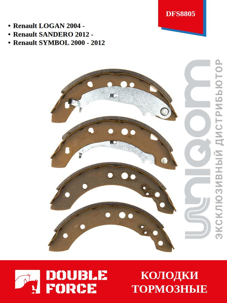 Колодки тормозные барабанные задние RENAULT LOGAN SANDERO SYMBOL DOUBLE ...