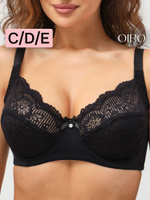 Бюстгальтер Женский OIRO на косточках, с мягкой чашкой, размер 95E бежевый лайт Полиамид ...