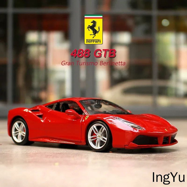 1:24 Ferrari 488 GTB LaFerrari Roma Supercar Metal Model Toy, коллекции ...