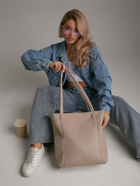 Сумка женская шоппер Marble Moray Сумка большая бежевая купить на OZON ...