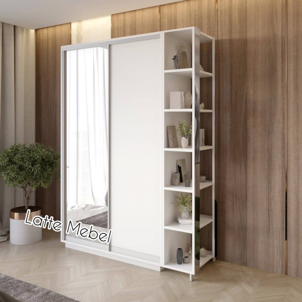 Шкаф-купе Гамбург Зеркало/ЛДСП (с зеркальными вставками), 155x45x220 см купить c доставкой на ...