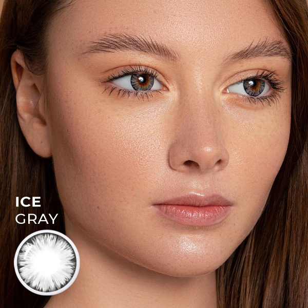 Цветные контактные линзы EOS Ice Gray 12 месяцев, -2.50 / 14.0 / 8.6 ...