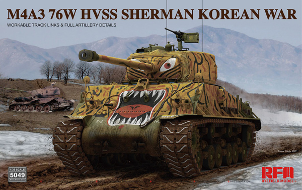 Rye Field RFM 5049 1/35 m4a3 76w hvss shean Корейская война Модель ...