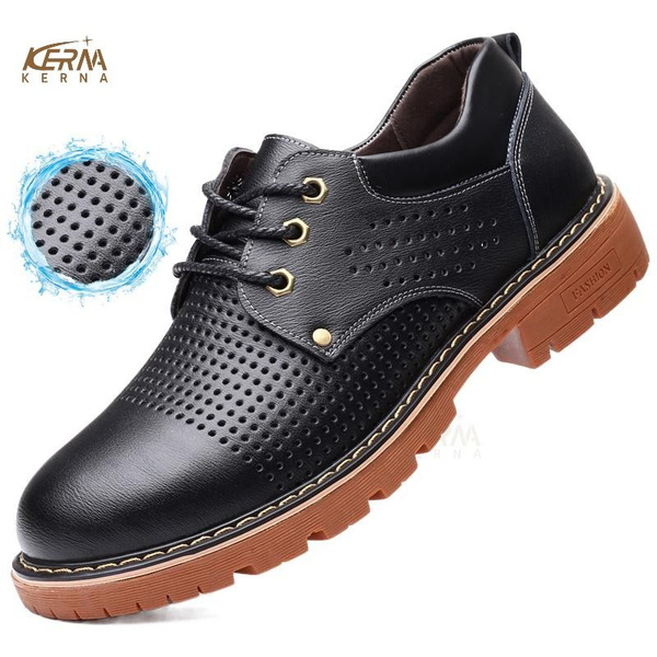 Ботинки полуботинки Мужской KERNA черный, размер 40 Лето Шнурки Китай купить c доставкой на OZON ...