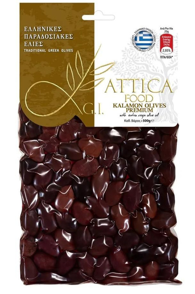 Оливки "Kalamon" PREMIUM 500г Attica Food в оливковом масле Extra ...