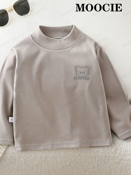 Лонгслив Девочки MOOCIE коричневый, размер 80 Политекс Повседневный купить c доставкой на OZON ...