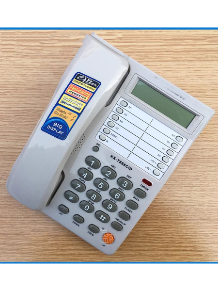 Телефон проводной Panasonic Настольный телефон KX-T886CID с синей ...