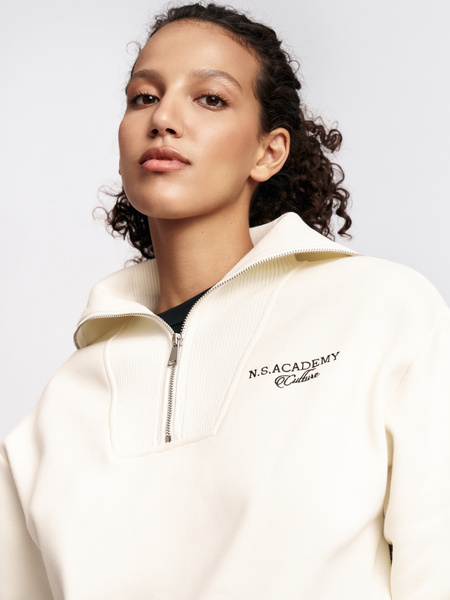 Свитшот Женский Zolla слоновая кость Хлопок, Полиэстер, размер 46 Китай купить c доставкой на ...