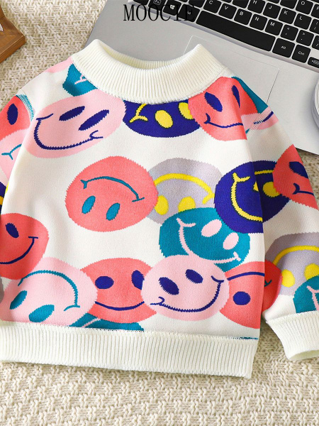 Свитер Девочки, Мальчики MOOCIE теплый бежевый Хлопок, Политекс, размер 80 Без застежки ...