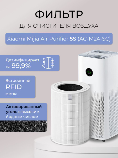 Фильтр для очистителя Xiaomi Mijia Air Purifier 5S (AC-M24-SC) купить на OZON по низкой цене ...