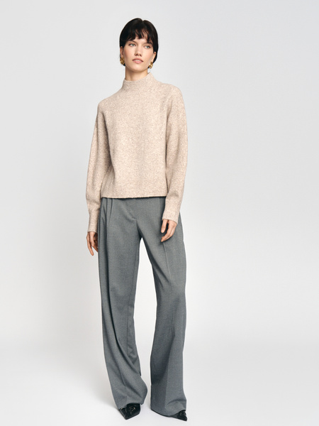 Свитер Женский Zolla бежевый Шерсть, Полиэстер, размер 50 Длинный Китай купить c доставкой на ...