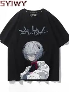 Футболка Женский, Мужской SYJWY черно-серый Короткий, размер 50 Хлопок Портрет Офисный/школьный ...