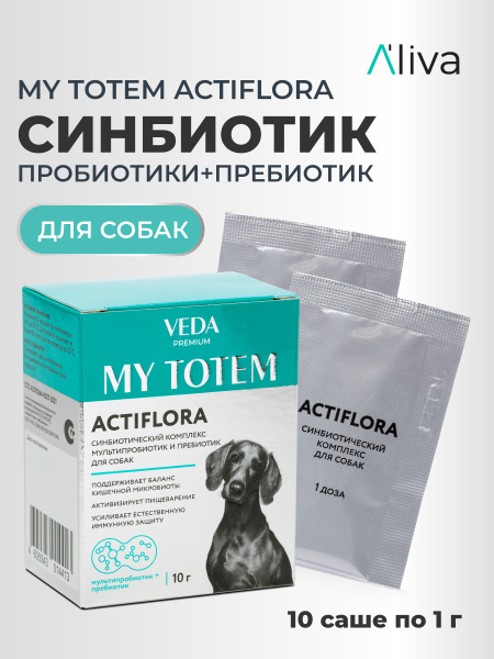 Пробиотики и пребиотик для собак, синбиотический комплекс ACTIFLORA ...