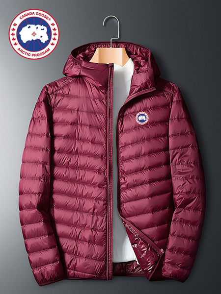 Пуховик Мужской, Женский CANADA GOOSE УФ-защита винно-красный круглый ...