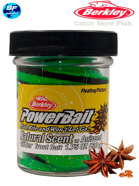 Паста Berkley PowerBait Natural Scent Trout Bait Aniseed Blk & Spring ...