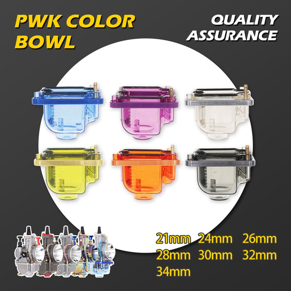 (Прозрачный белый) Поддон карбюратора PWK 21-34 mm, POWER JET FUEL TANK ...