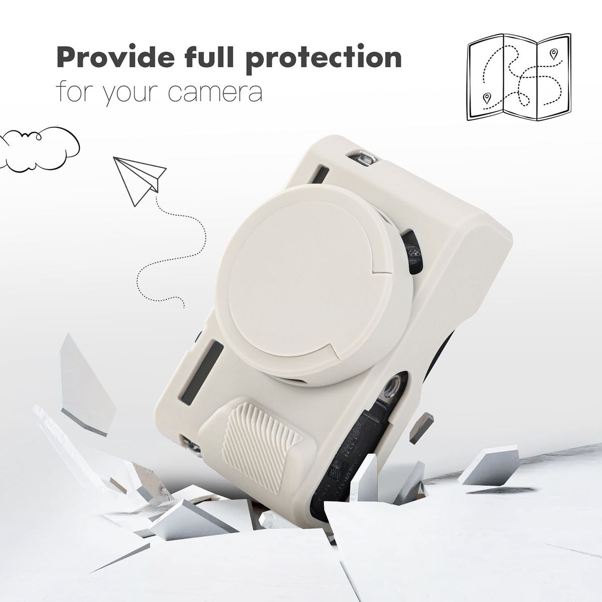 Силиконовый чехол для Canon PowerShot G7X Mark II: мягкий, нескользящий ...