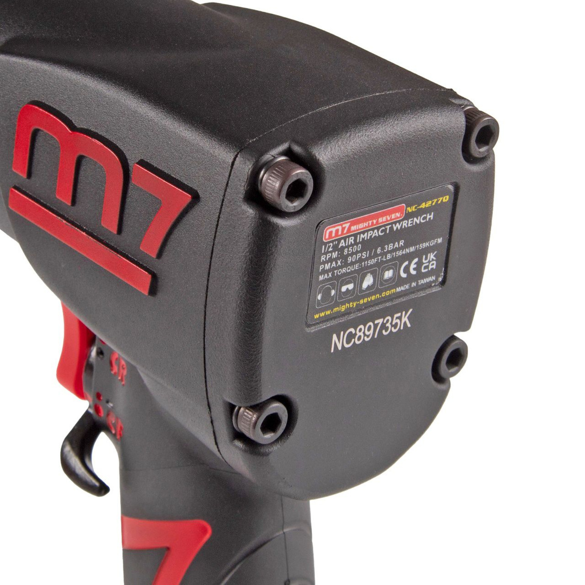 Гайковерт пневматический ударный MIGHTY SEVEN 1/2" NC-4277Q, 1564 Нм ...