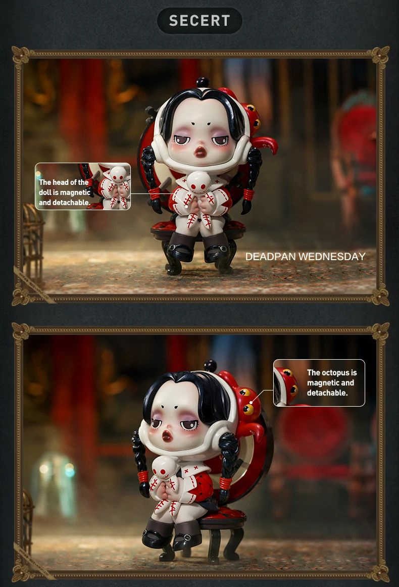 POP MART Skullpanda /Wednesday Addams Family/ПОП МАРТ Фигурка 1 шт ...