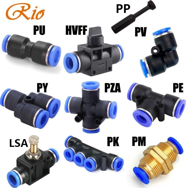 3 шт. PG 6MM 4MM Пневматическая арматура ПЗС быстродействующий газовый ...
