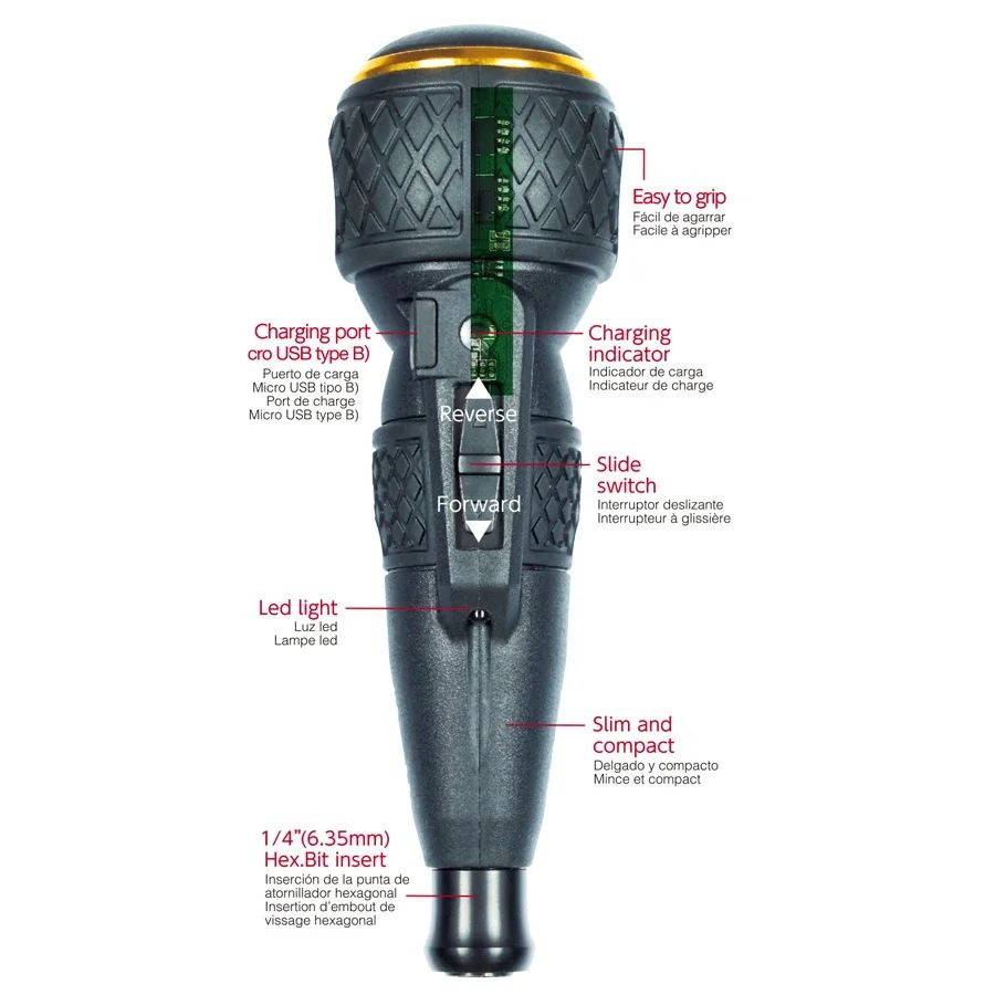 VESSEL 220USB-17C, аккумуляторная USB-отвертка, электроинструменты ...