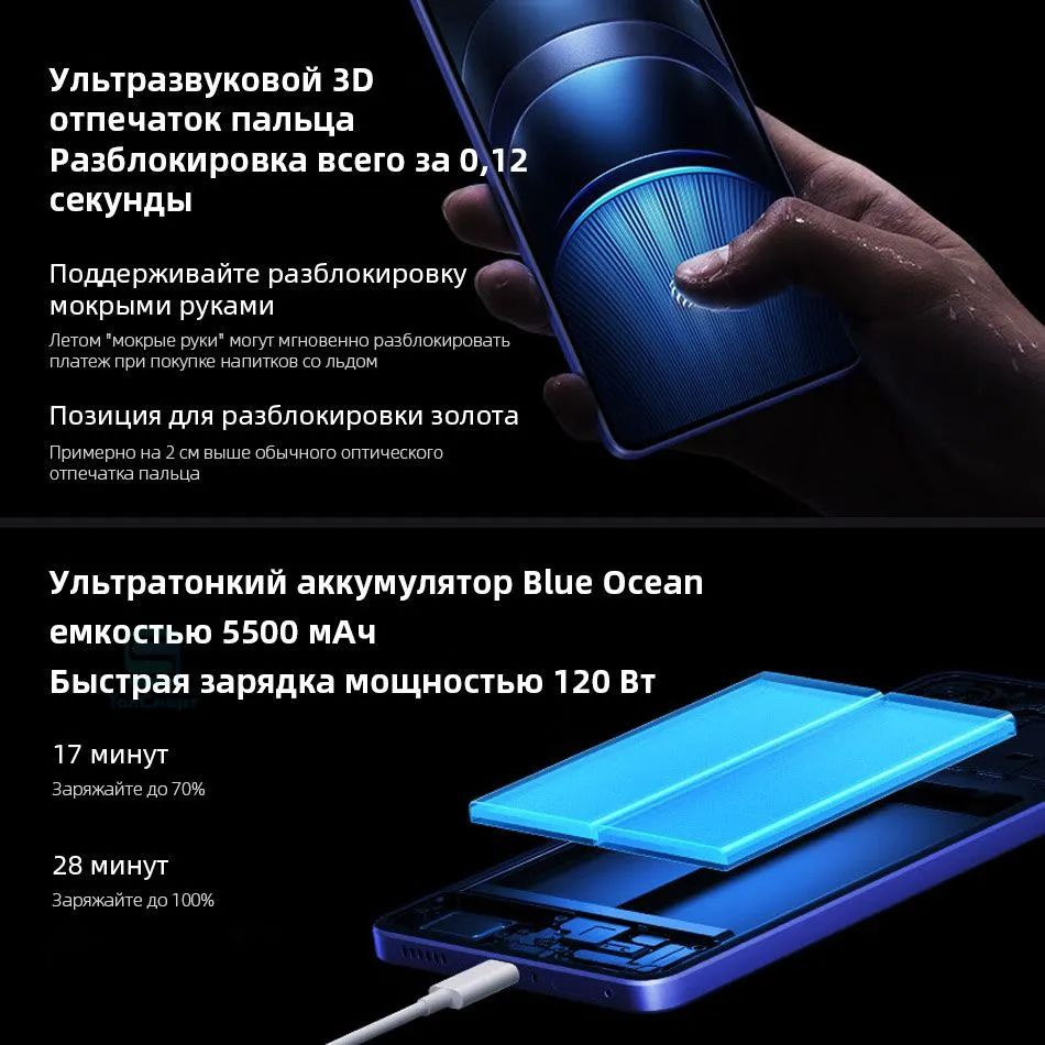 Смартфон vivo iqoo neo 9s pro plus 512 ГБ 12 ГБ Черный OLED/AMOLED 2 SIM купить c доставкой на ...
