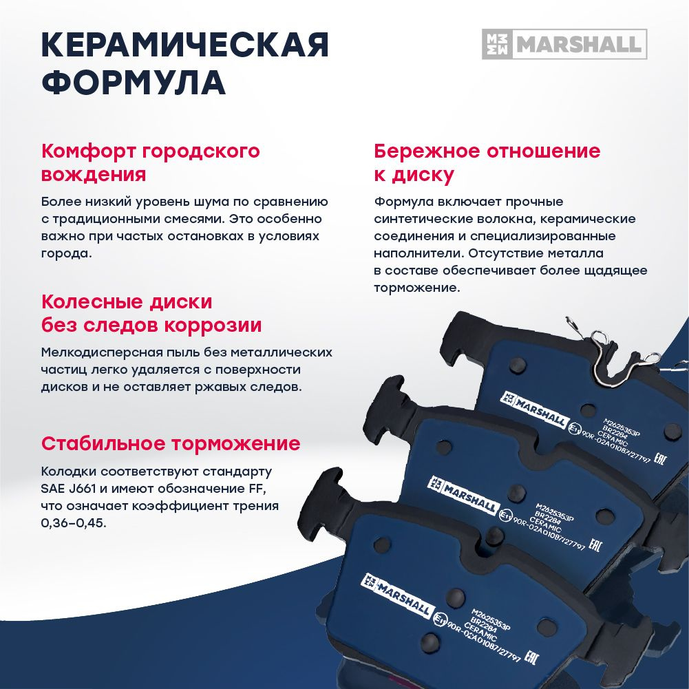 Тормозные колодки керамические передние Lexus Лексус ES, UX, Toyota ...