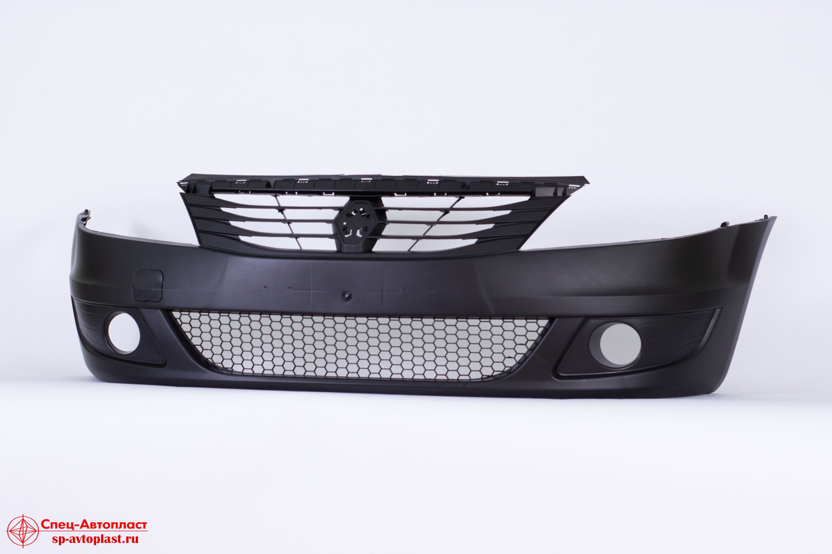 Бампер передний Renault Logan/Рено Логан 1, Фаза 2 с решетками ...