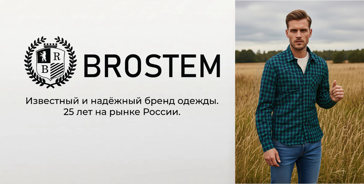 Рубашка Мужской Brostem французский синий Длинный Клетка, Разноцветный, размер 58 прямой ...