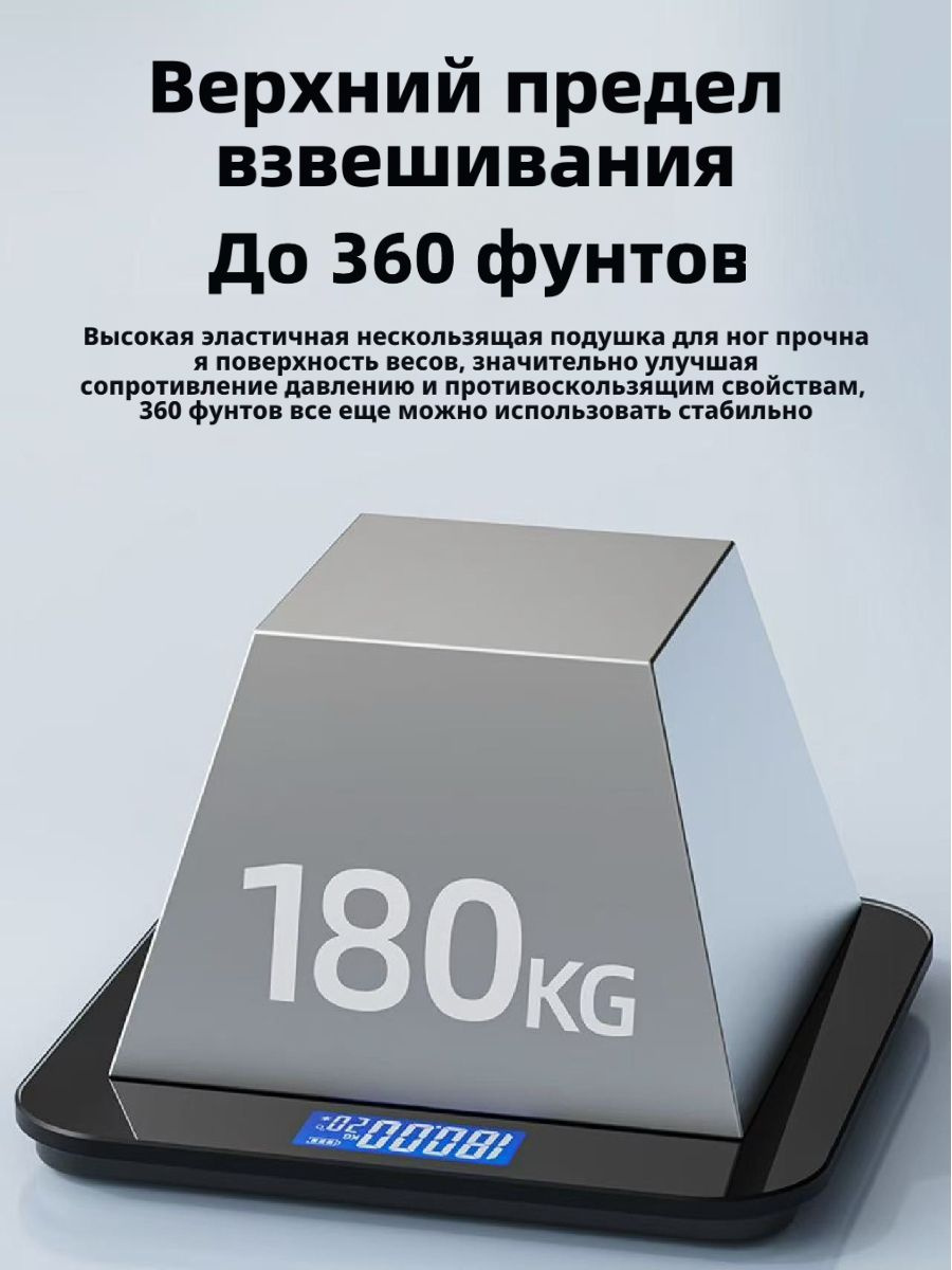 Напольные весы 019a9b8416b6785f9b5109f5270a3cf1, нагрузка 180 кг, точность 50 г купить на OZON ...