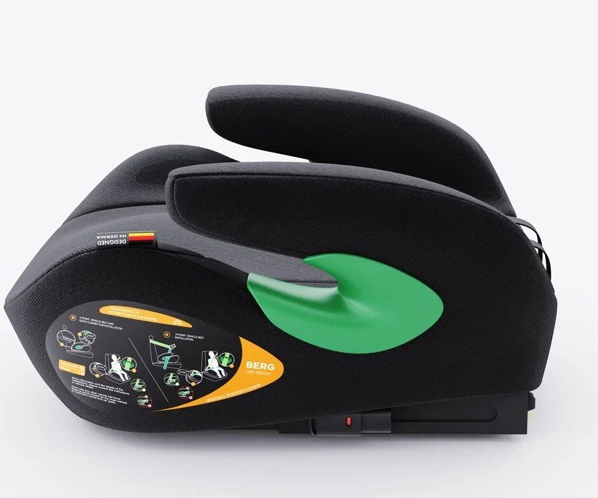 Детское автокресло бустер KLEE BERG I-SIZE с изофикс Diamond Black ...