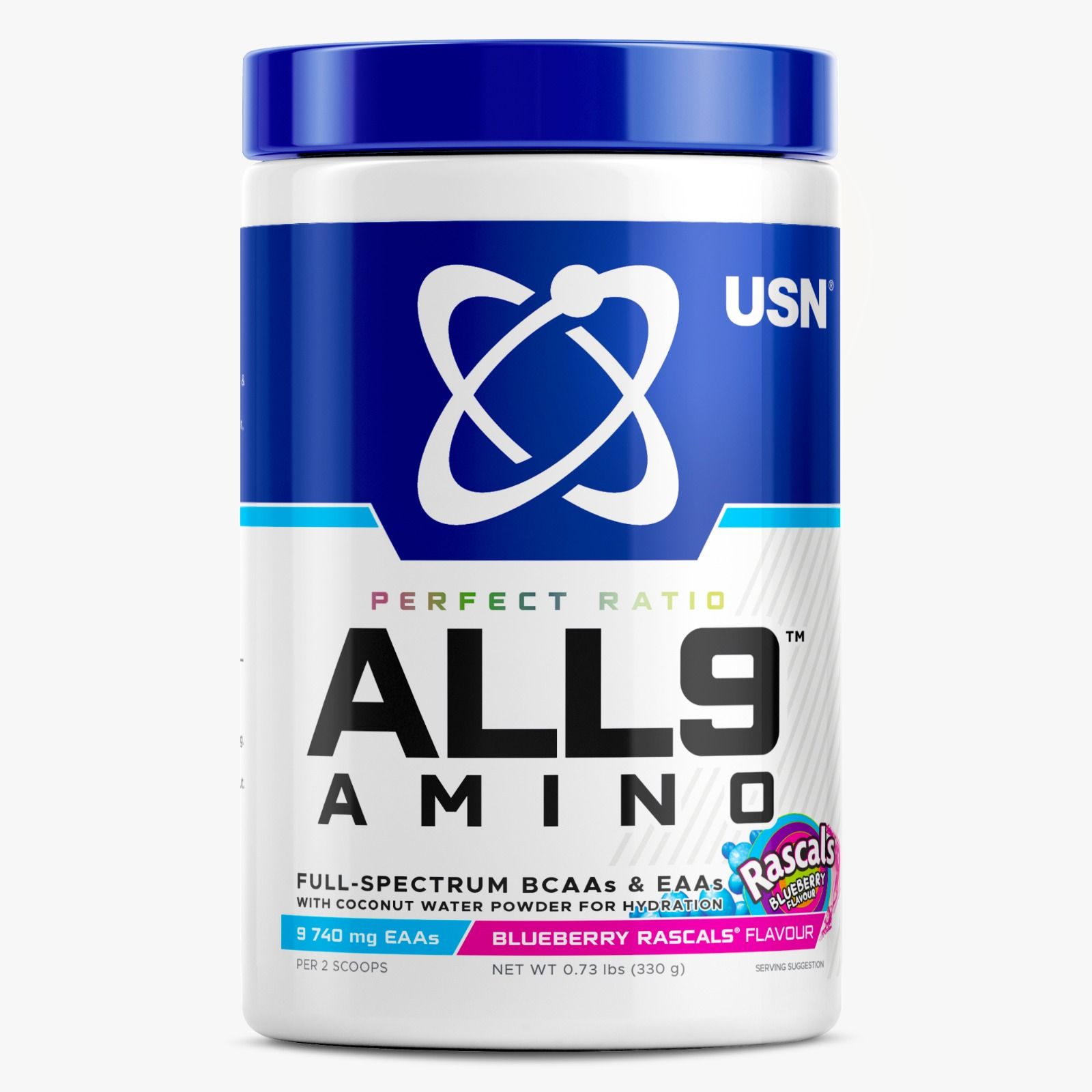 USN All 9 Blue Rascals АЛЛ 9 АМИНО со вкусом черничной газировки ...