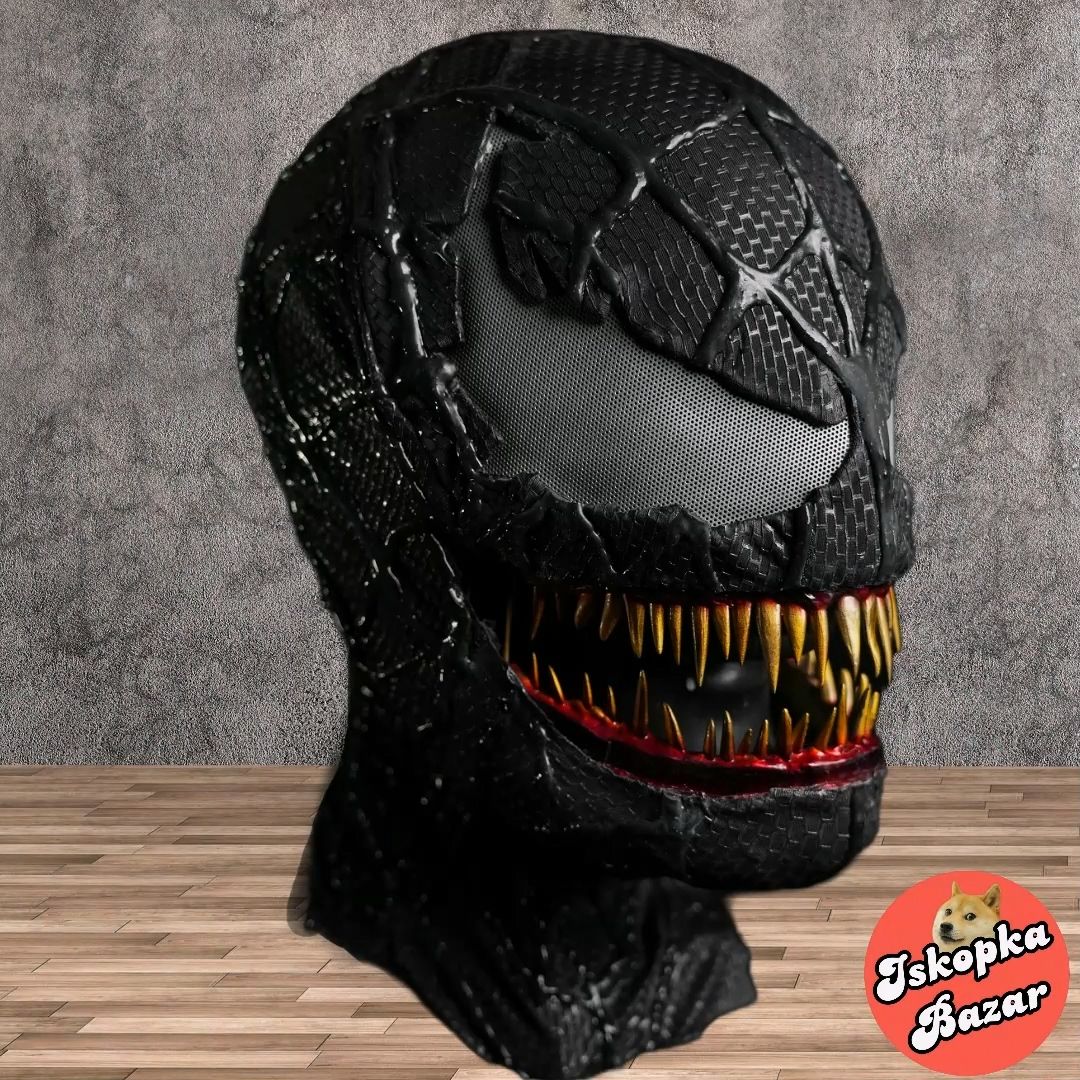 Маска Веном, Venom 3 (для взрослых) носимая копия реквизита для съемок ...