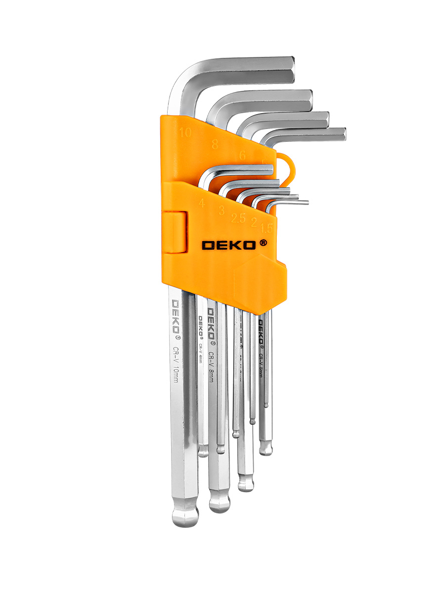 Набор шестигранных ключей DEKO DKHT09 (1,5-10 мм, 9 предметов) купить ...