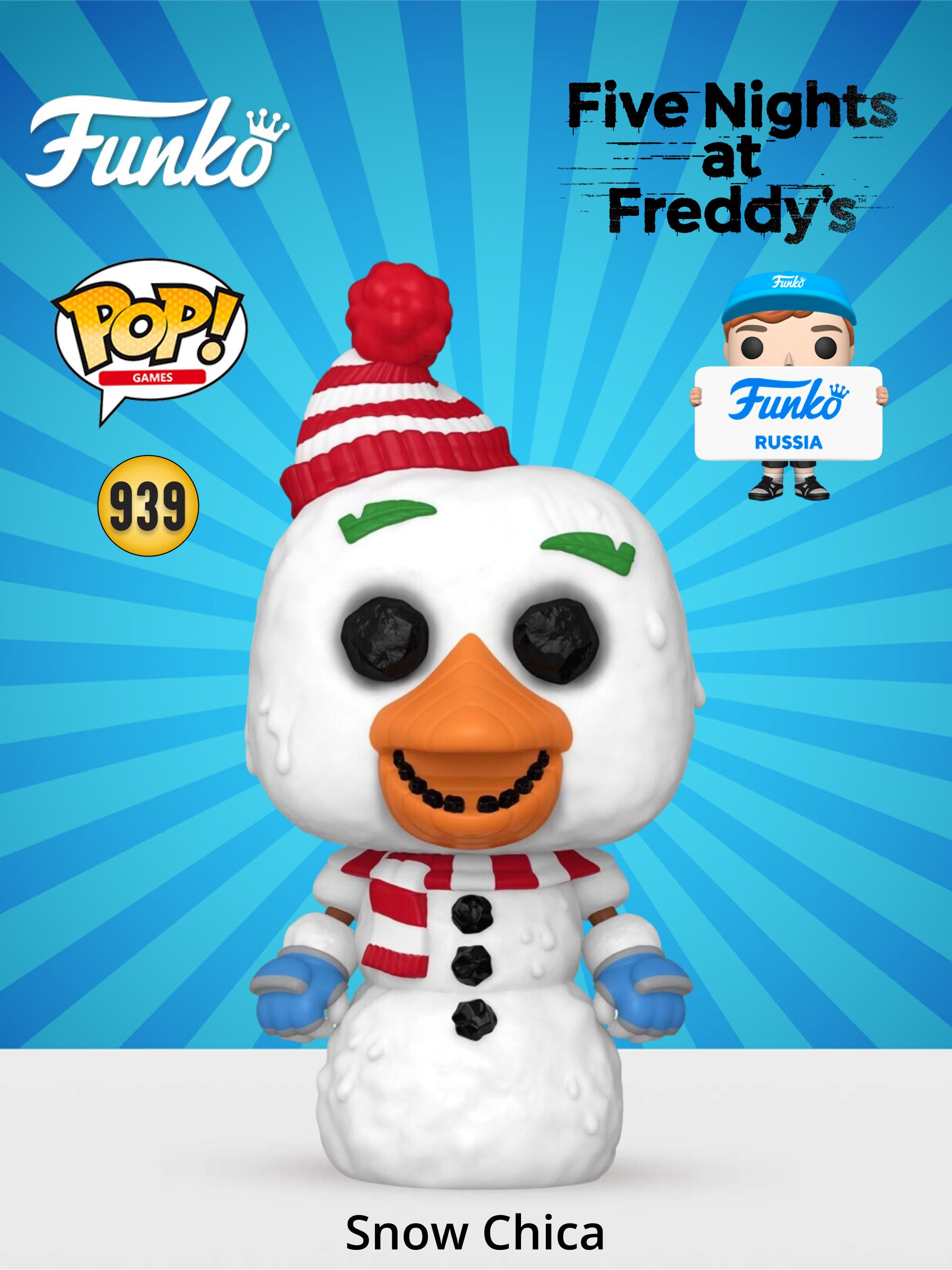 Фигурка Funko POP! Games FNAF Holiday Snow Chica (939) 72486 купить на ...