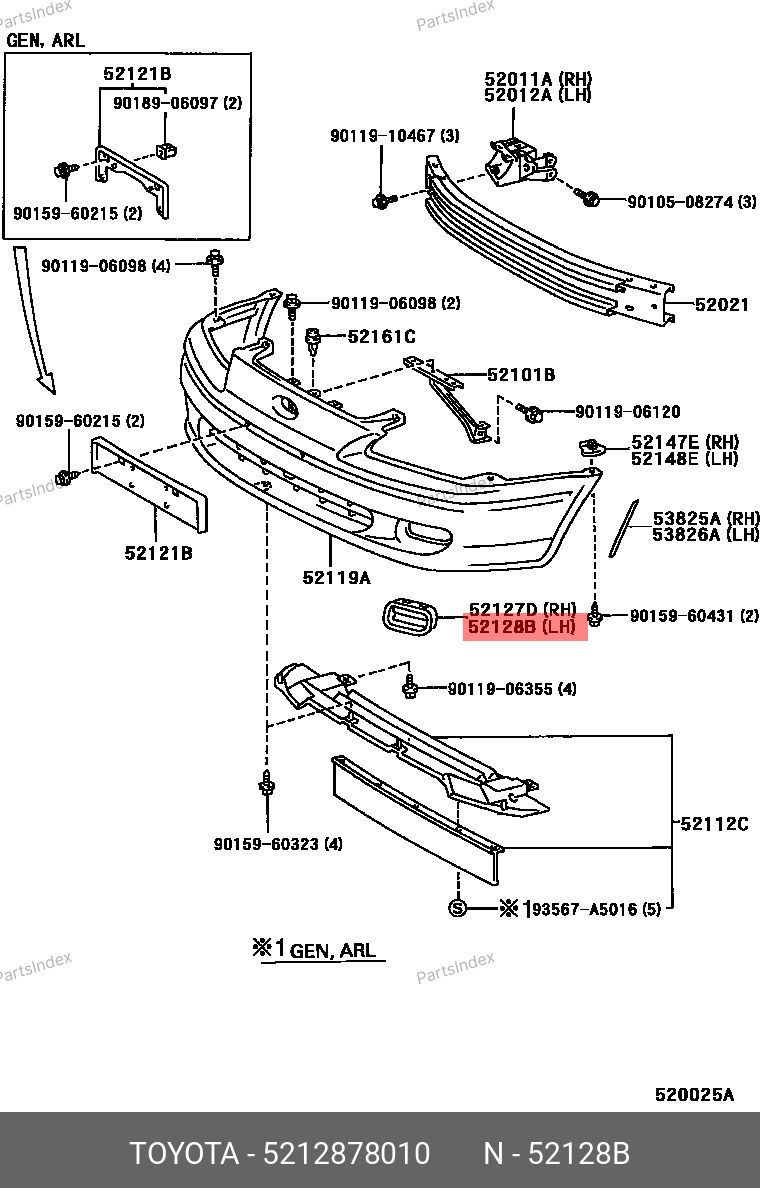 Заглушка буксировочного крюка, TOYOTA 5212878010купить c доставкой на ...